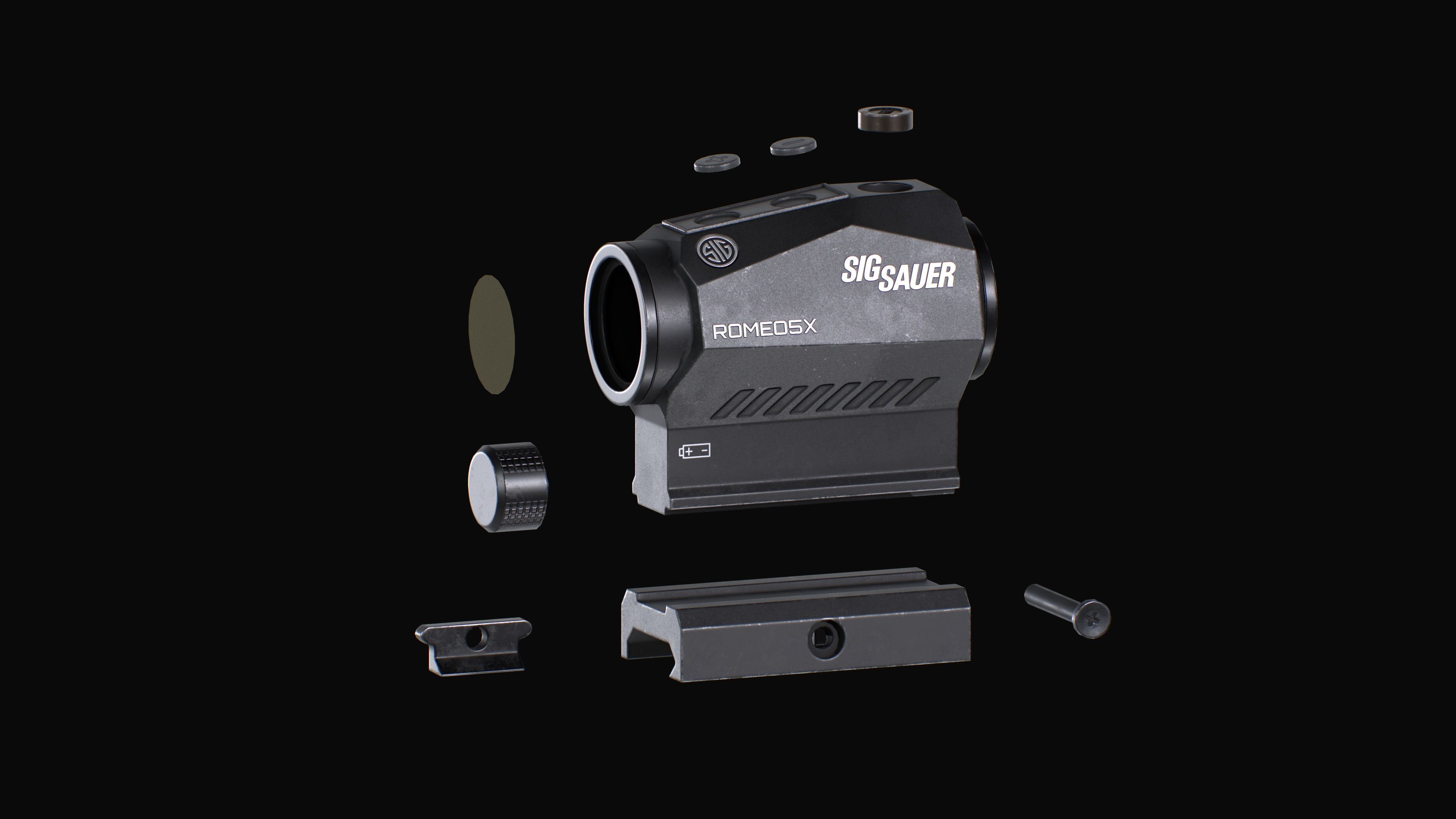 3D model Sig Sauer ROMEO5X Red Dot Sight VR / AR / low-poly | CGTrader