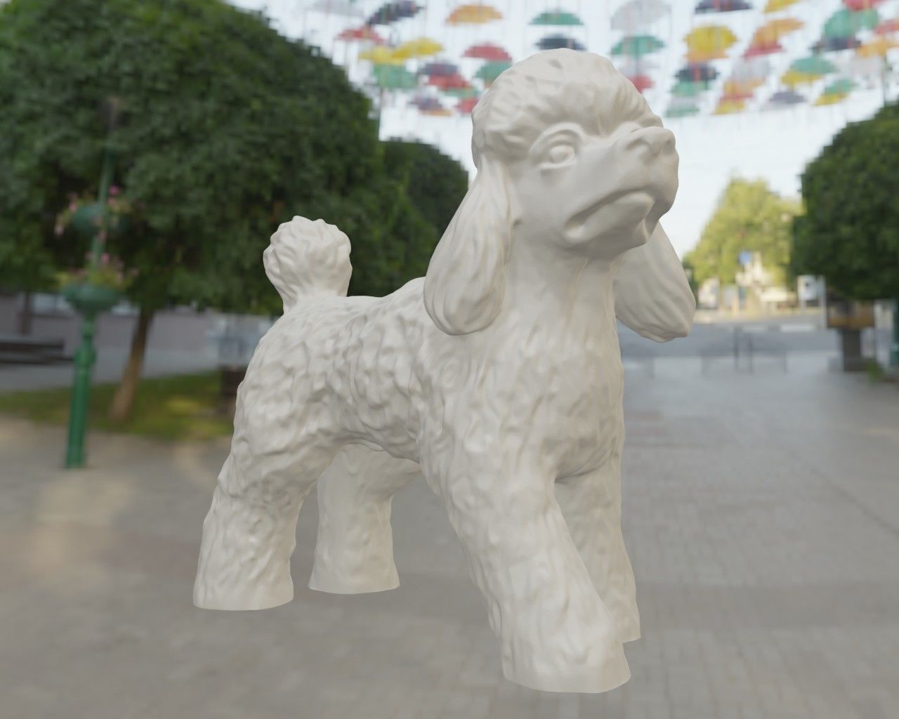 Poodle standard 3D model 3D printable | CGTrader