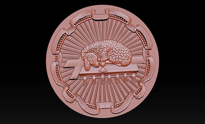 Agnus Dei Lamb Carving 3D model 3D printable | CGTrader