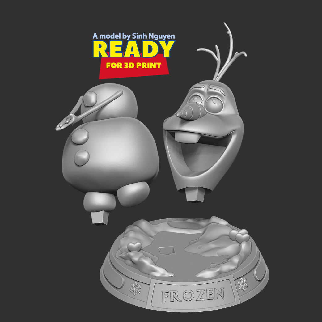 Olaf - Merry Christmas 3D model 3D printable | CGTrader