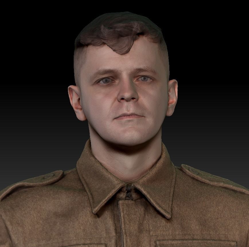 3D model British soldier ready for animation 385 VR / AR / low-poly ...
