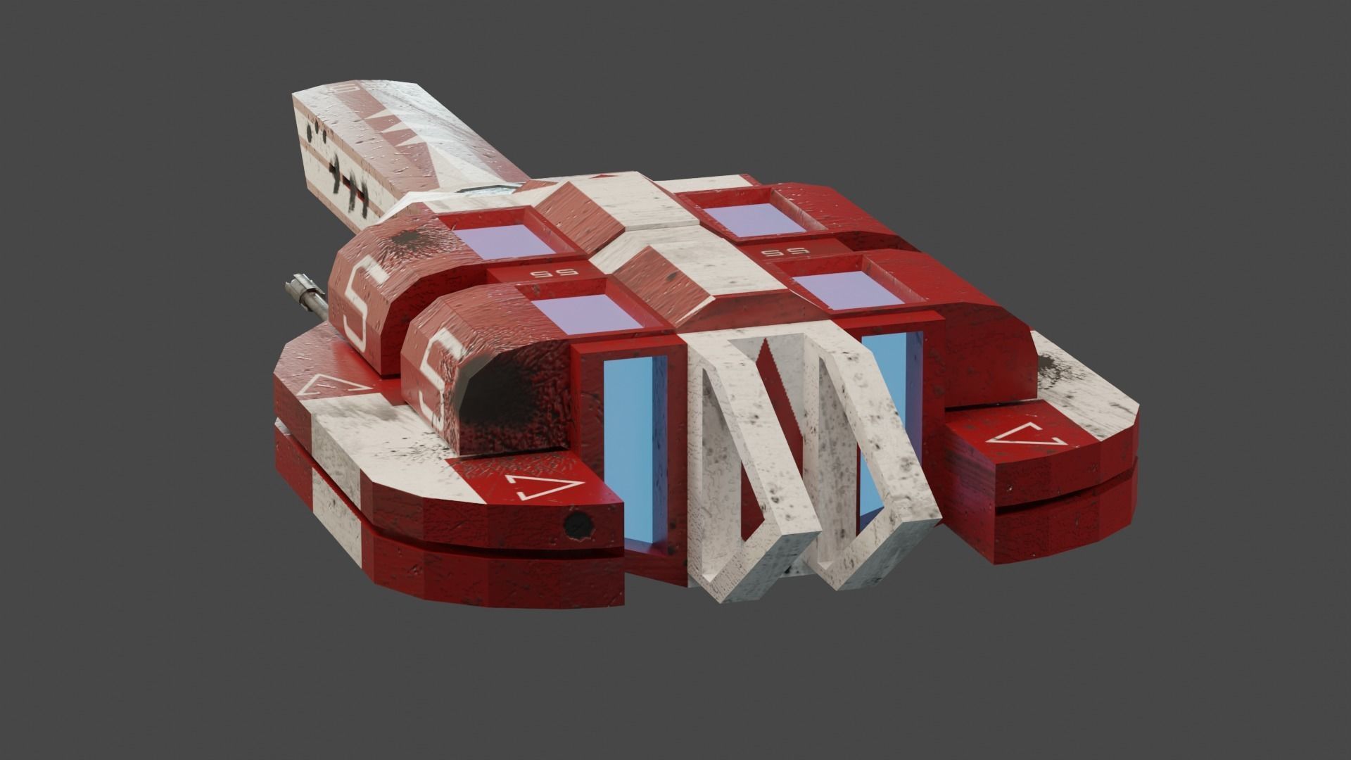 3D model Low Poly Fighter Space Ship VR / AR / low-poly | CGTrader