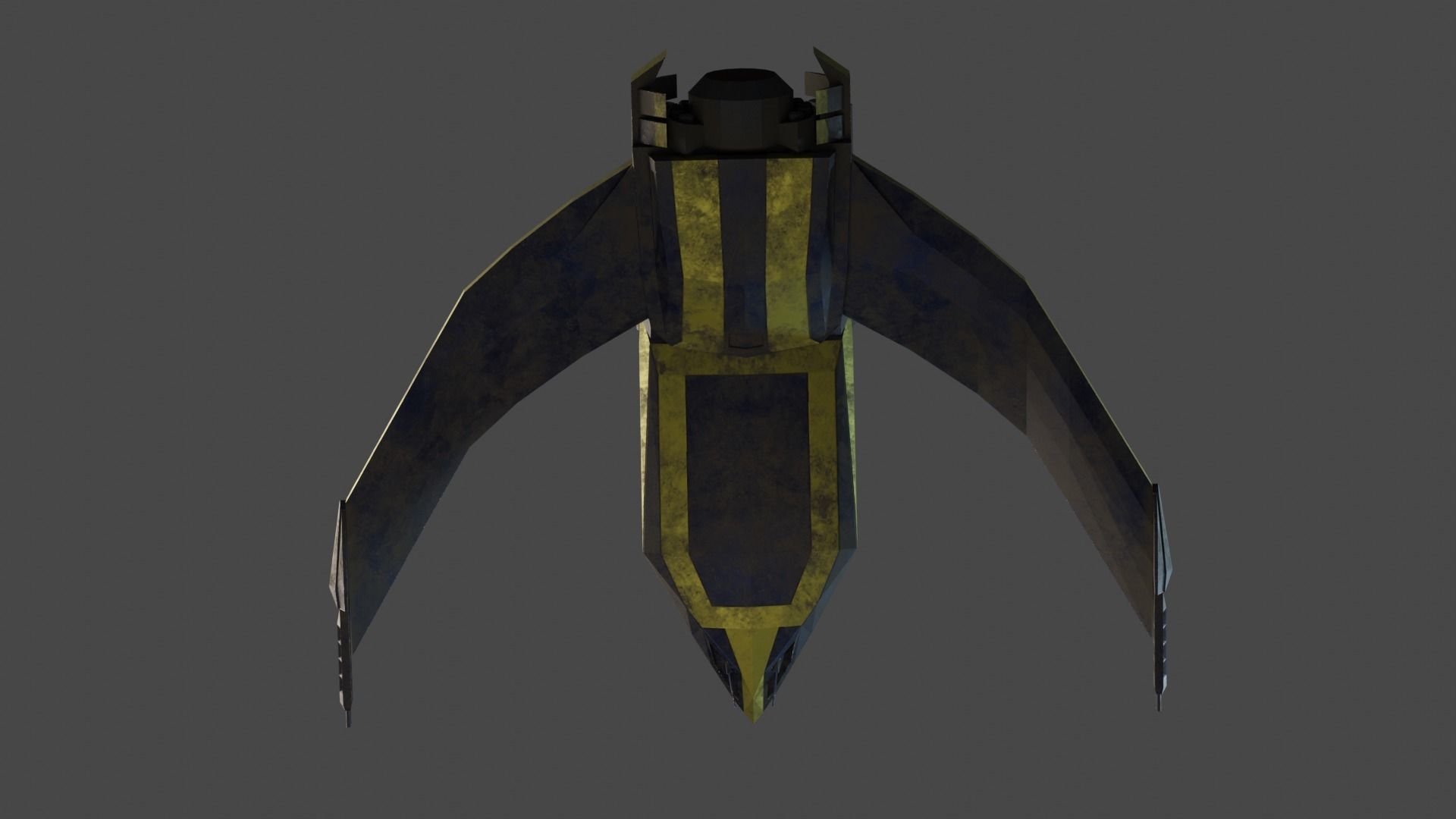 3D model Low Poly Fighter Space Ship VR / AR / low-poly | CGTrader