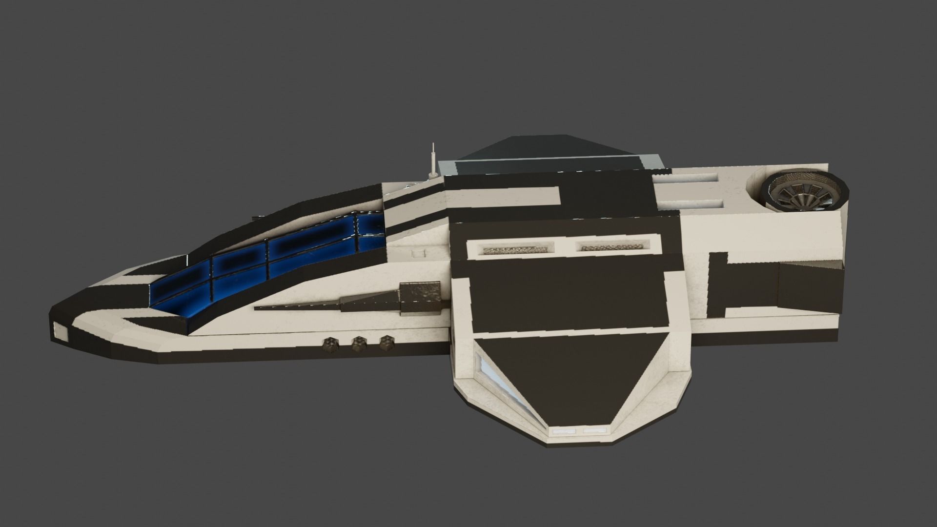 3D model Low Poly Fighter Space Ship VR / AR / low-poly | CGTrader