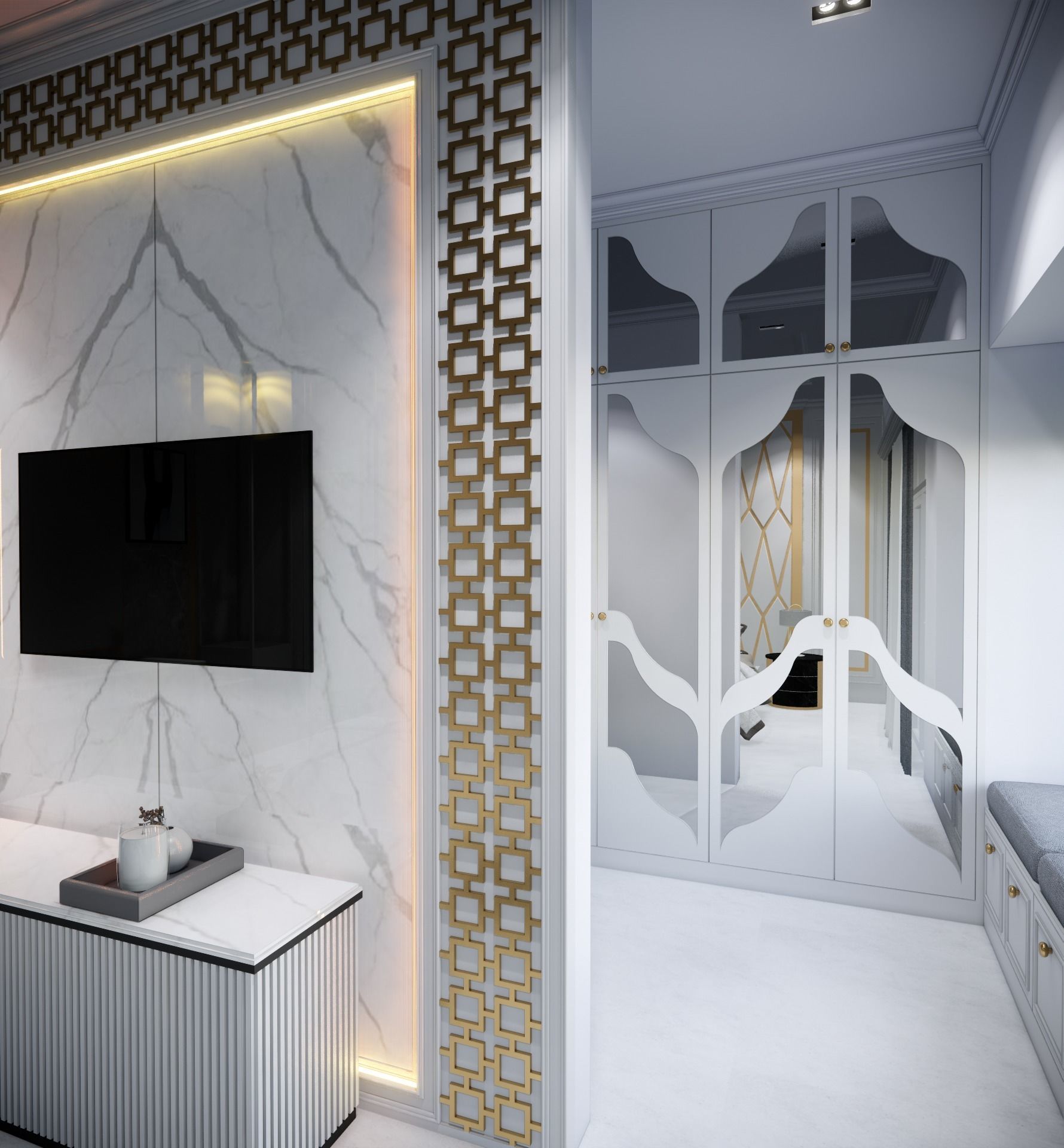 Scene Render Masterbedroom Classic File Sketchup Render Enscape 3D ...