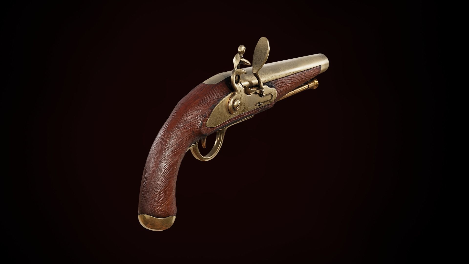 3D model Flintlock Pistol VR / AR / low-poly | CGTrader