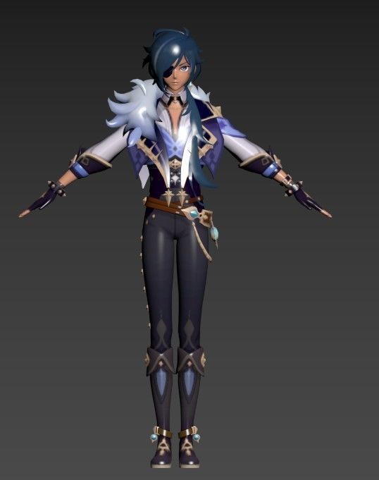 3D model All Genshin Impact Characters 63 Items 3DsMax Files VR / AR ...