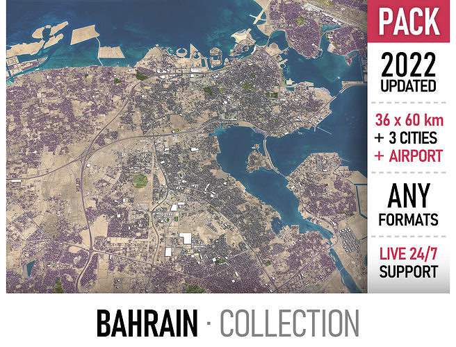 3D Model Collection Bahrain - 3D City Model VR / AR / low-poly | CGTrader