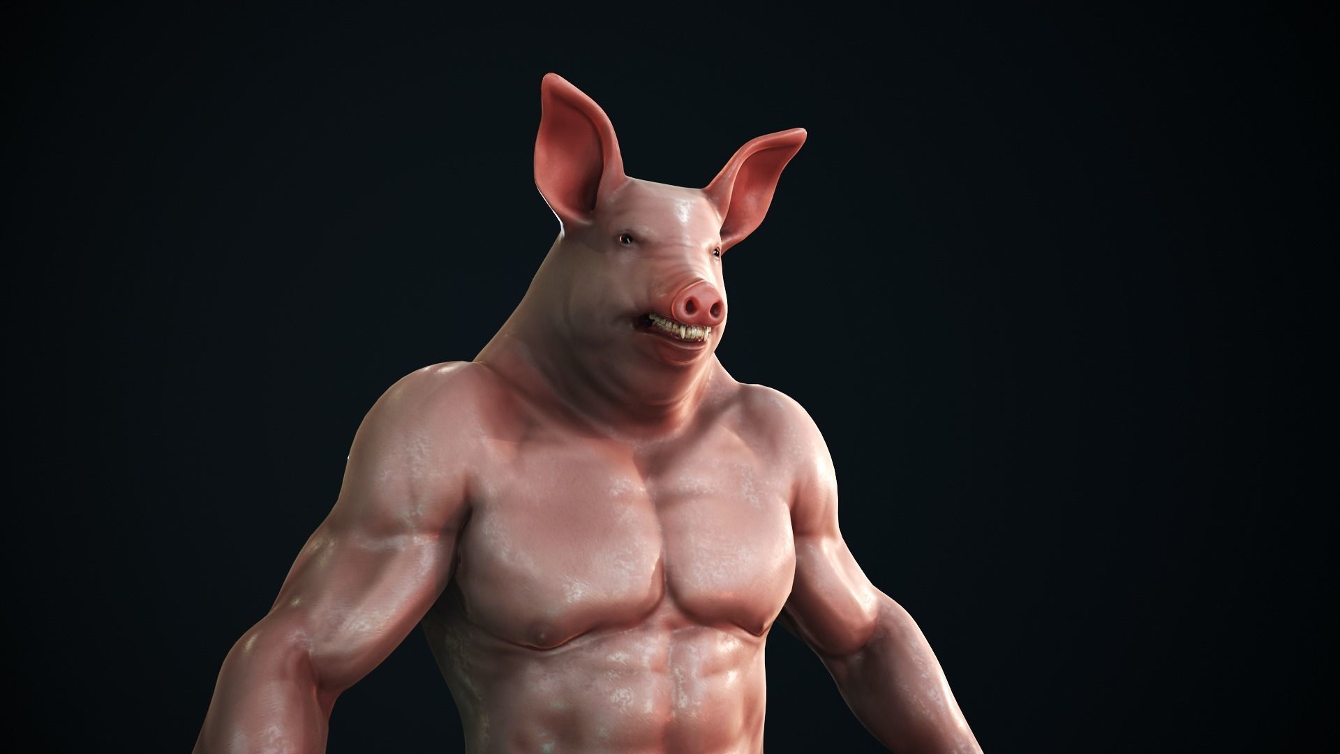 3D model Muscle Pig VR / AR / low-poly | CGTrader