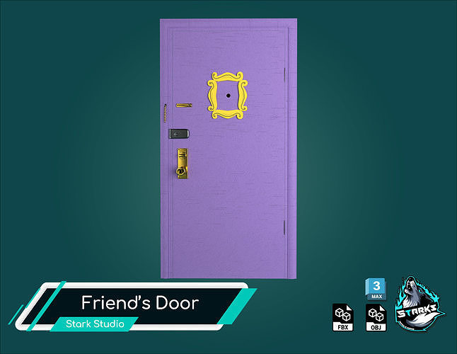 3D model Friends Door VR / AR / low-poly | CGTrader