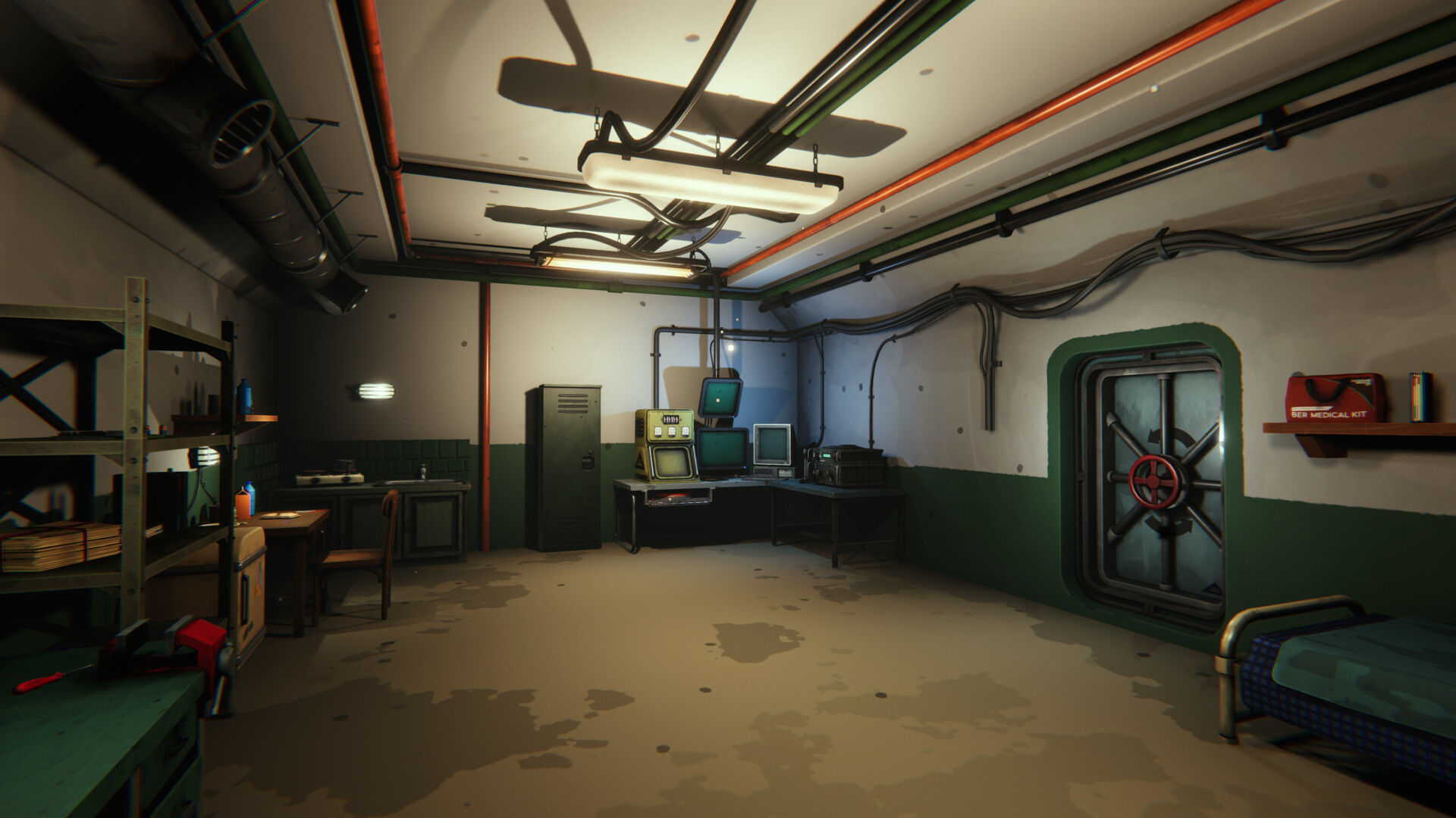 3D model Underground stylized bunker VR / AR / low-poly | CGTrader