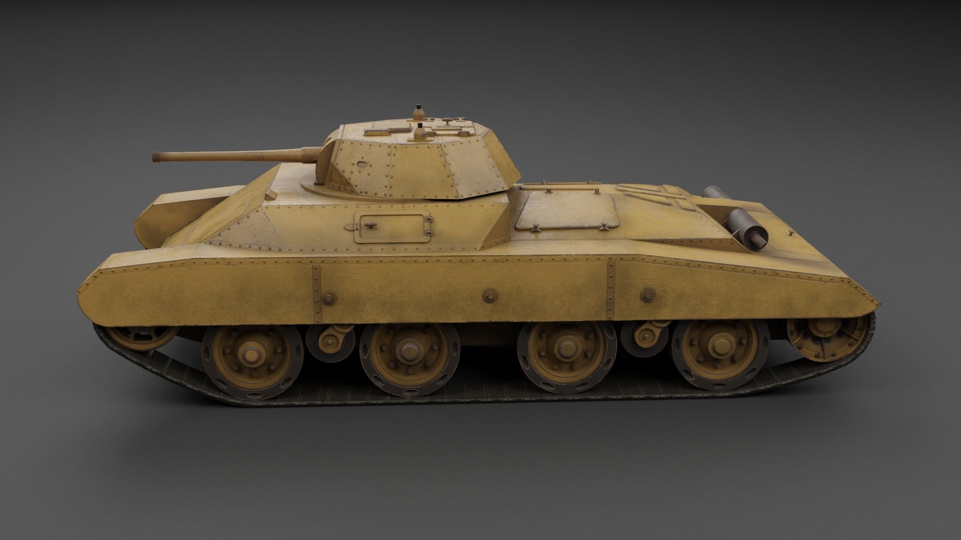 3D model Carro Armato Celere Sahariano VR / AR / low-poly | CGTrader