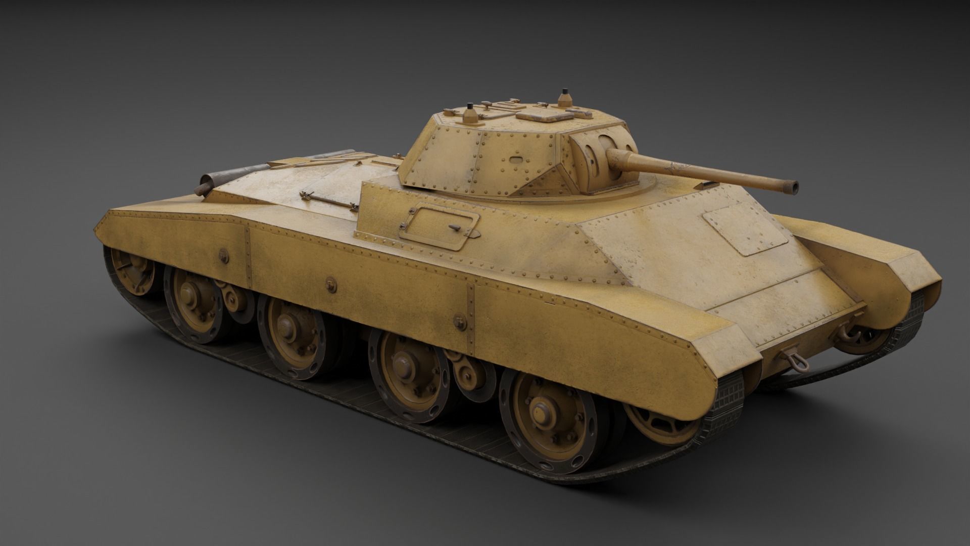 3D model Carro Armato Celere Sahariano VR / AR / low-poly | CGTrader