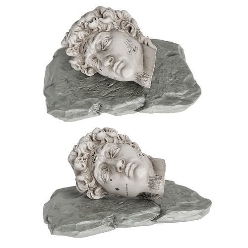 3D model Laying David face VR / AR / low-poly | CGTrader