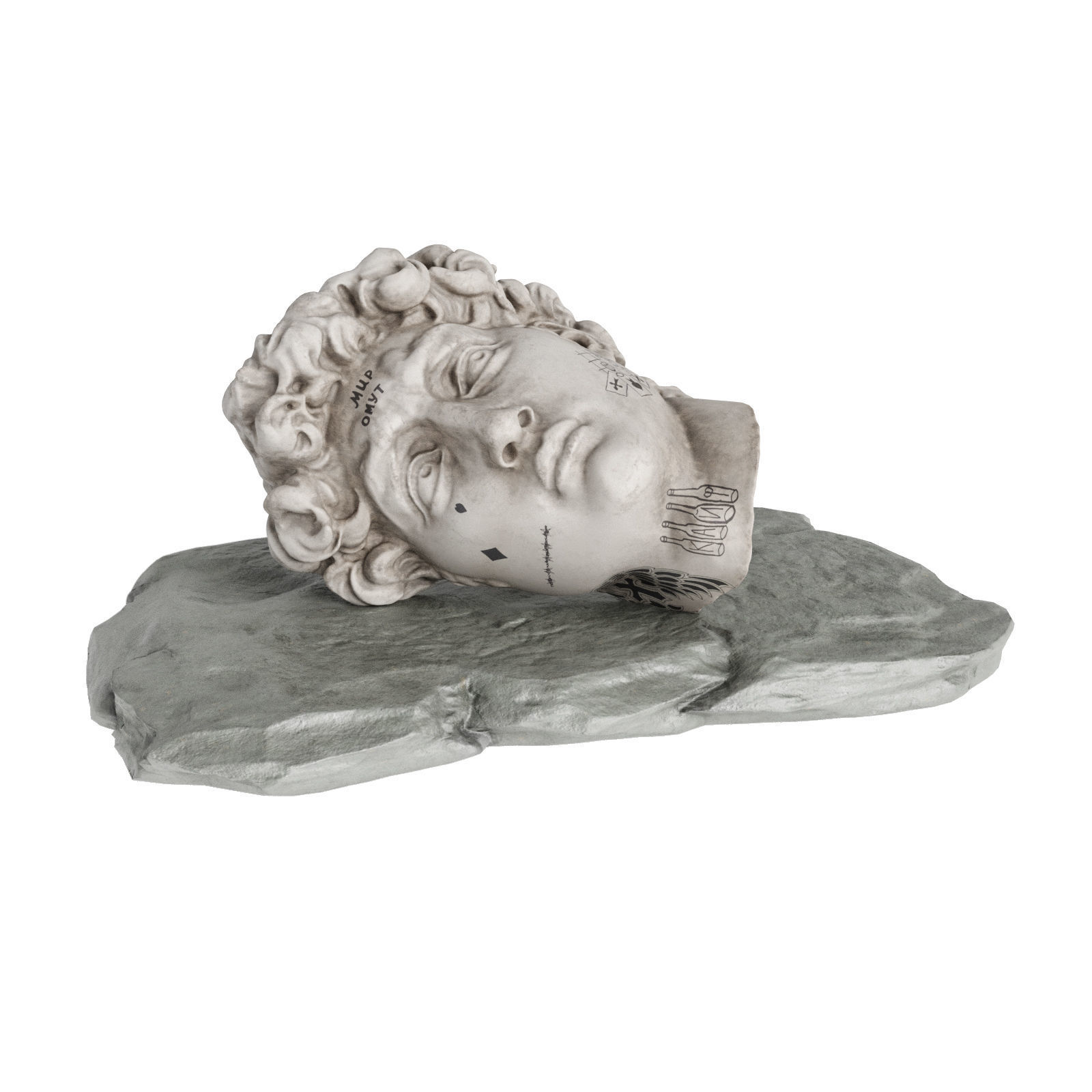 3D model Laying David face VR / AR / low-poly | CGTrader