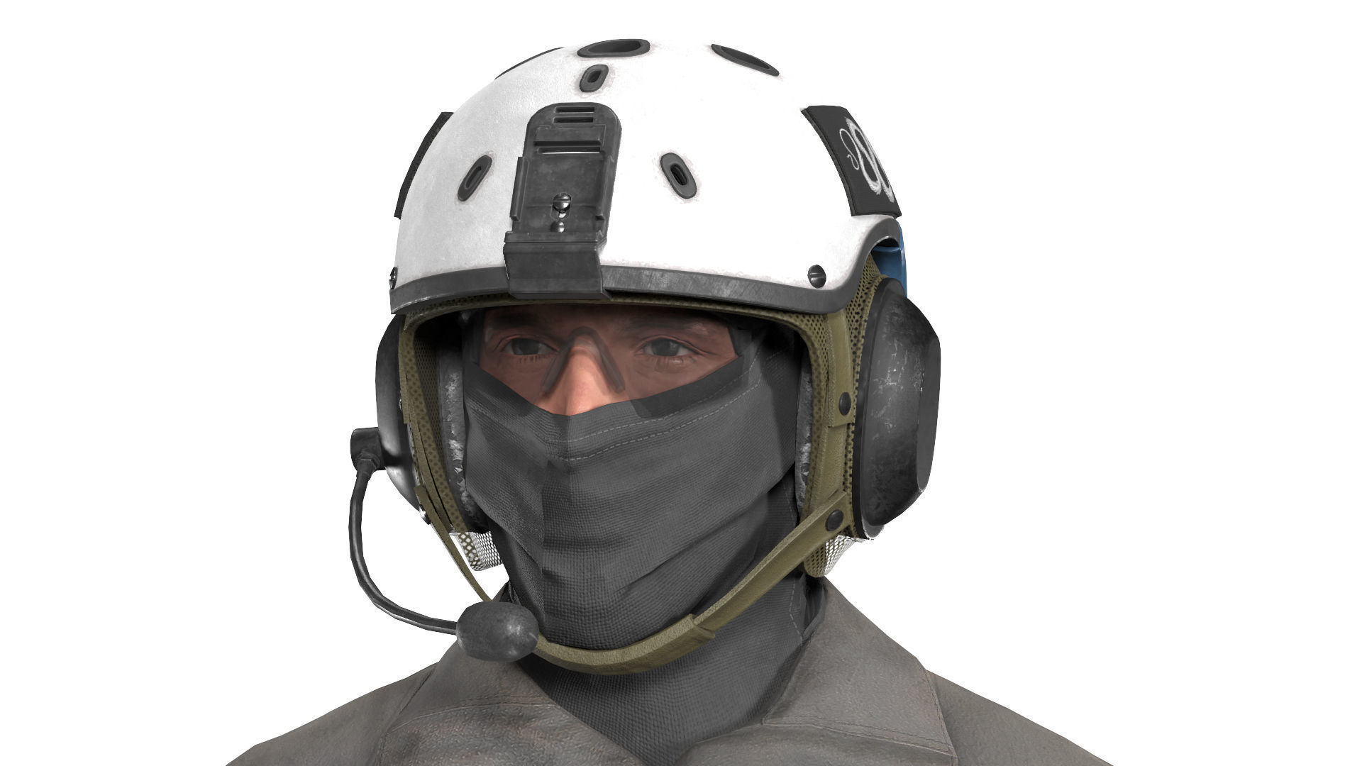 3D model SCIFI Game Ready XOF Special Forces Helmet VR / AR / low-poly ...