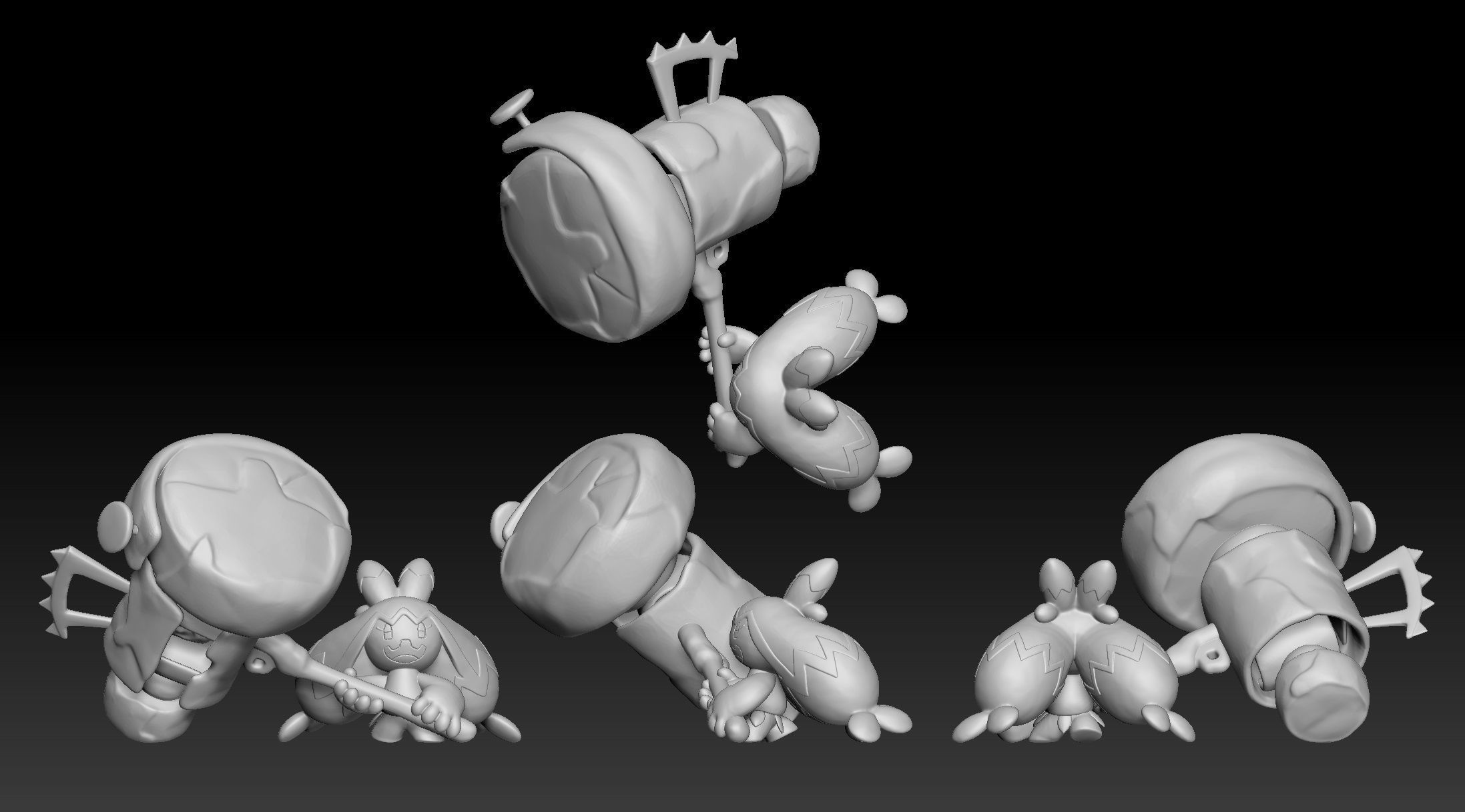 Pokemon Tinkatink Tinkatuff Tinkaton 3D model 3D printable | CGTrader