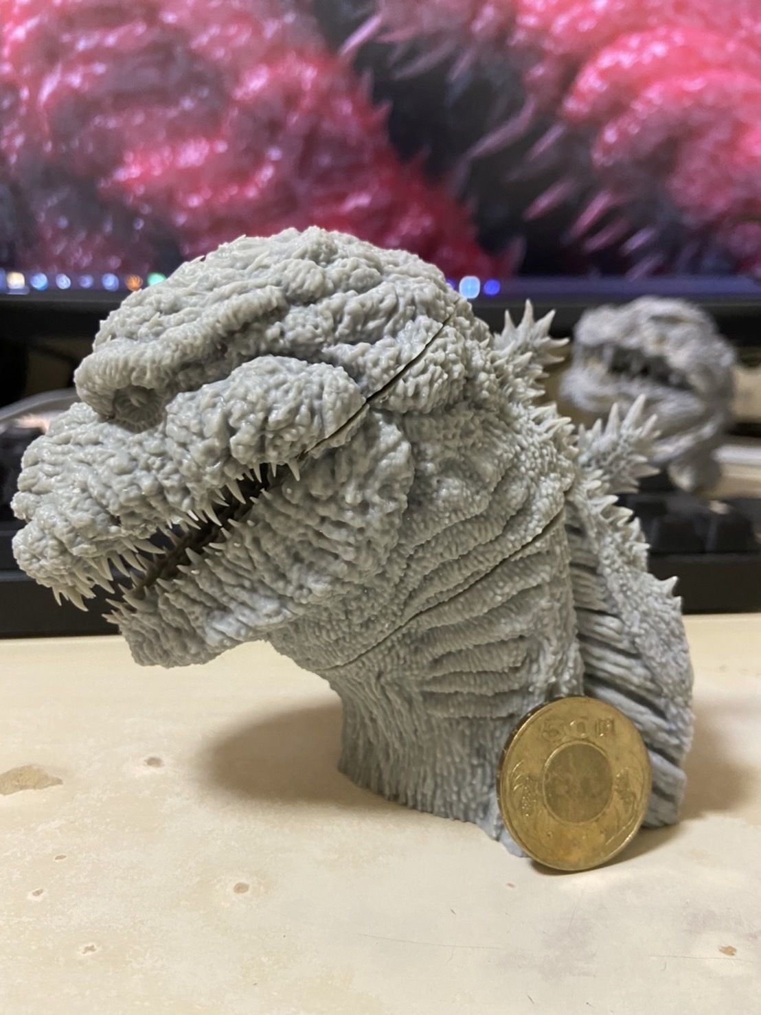 Shin godzilla head sculpture 3D model 3D printable | CGTrader