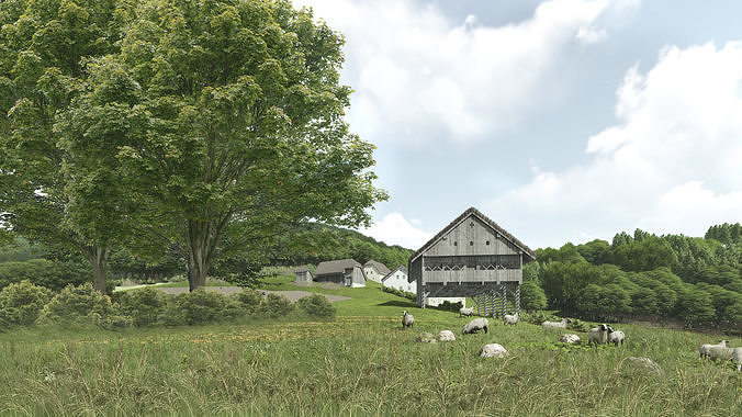 Solitary Farm - Typical Cultural Landscape 3D model | CGTrader