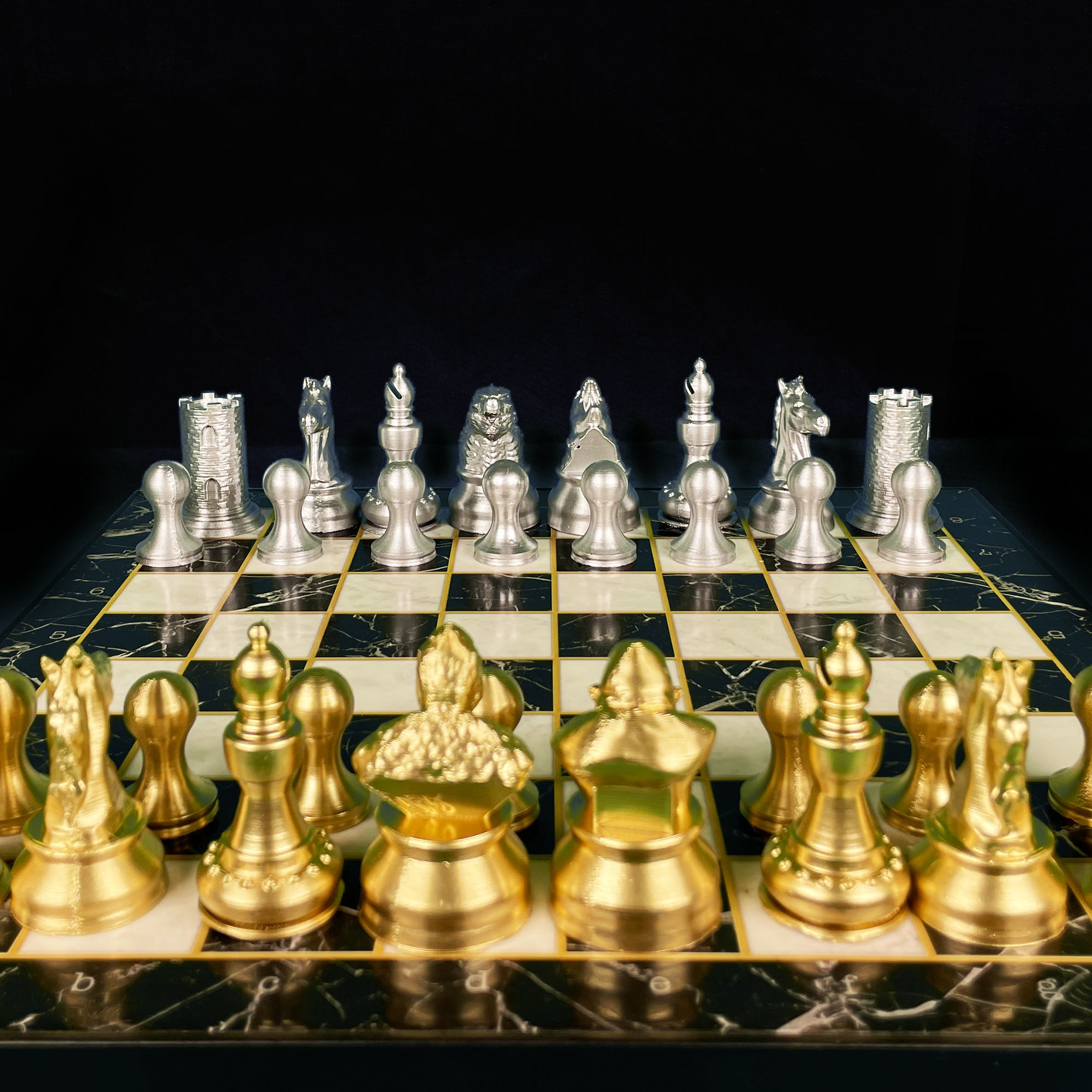 Godzilla Versus KimKong Chess Set STL 3D model 3D printable | CGTrader