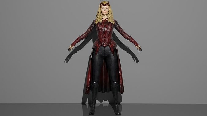 Scarlet Witch MCU 3D model rigged | CGTrader