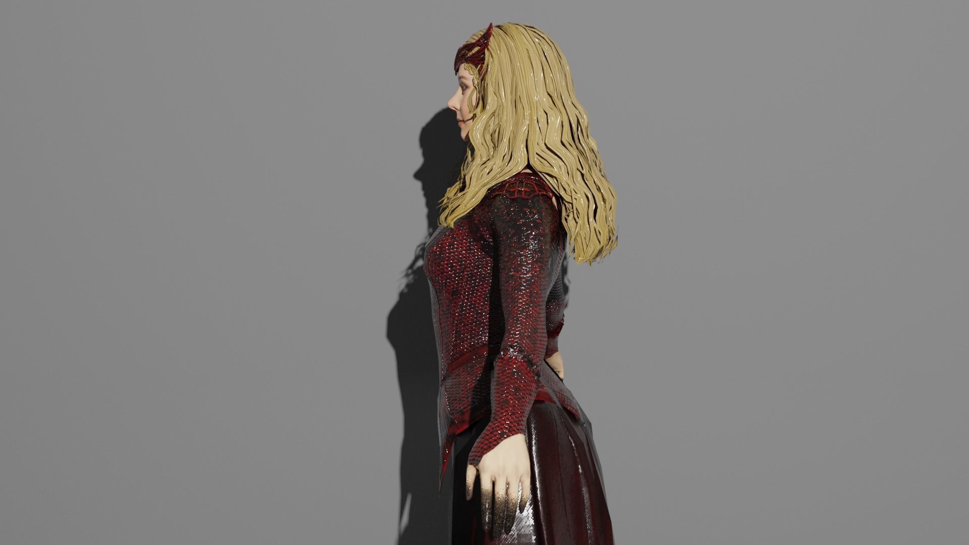 Scarlet Witch MCU 3D model rigged | CGTrader