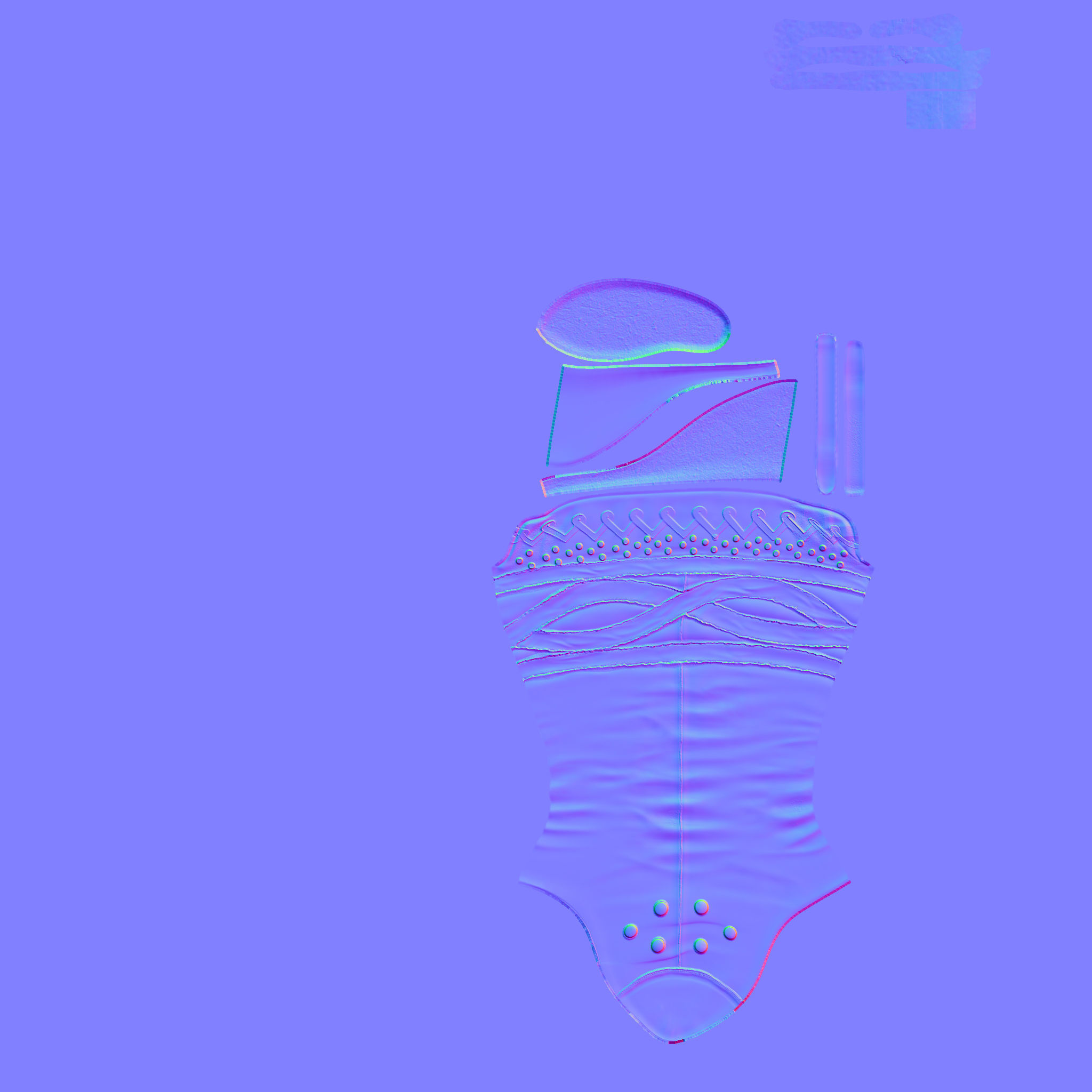 3D model Wedge Heels Brown Leather Combat Boots VR / AR / low-poly ...