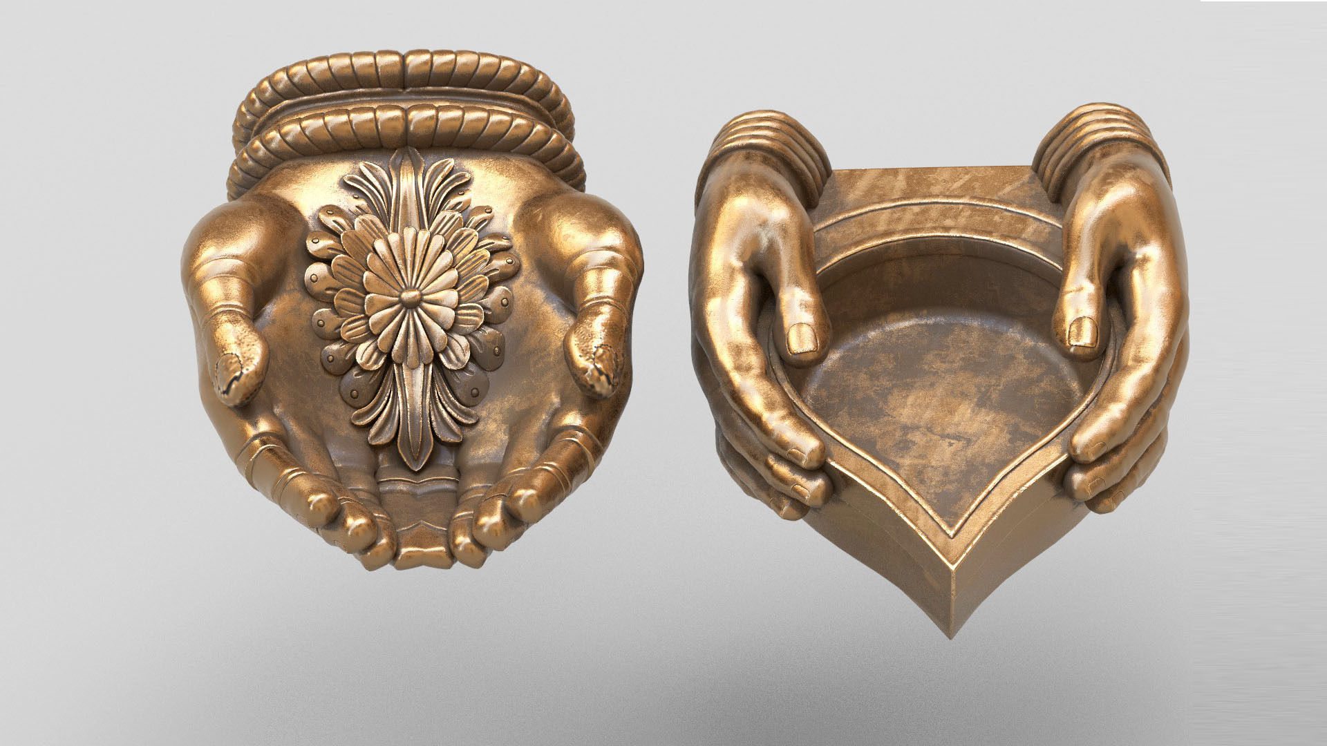 hand oil lamp 3D model | CGTrader