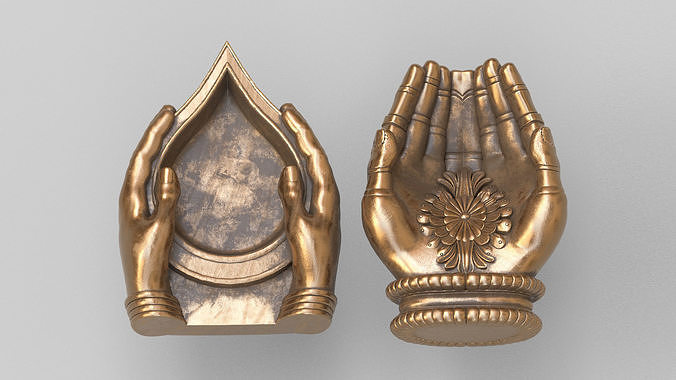 hand oil lamp 3D model | CGTrader