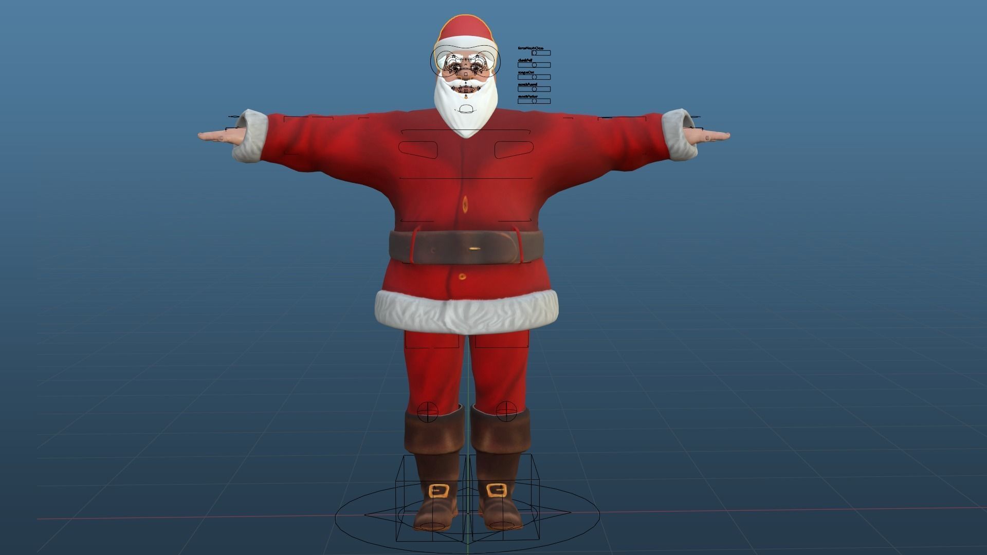 3D model cartoon Santa Claus VR / AR / low-poly | CGTrader