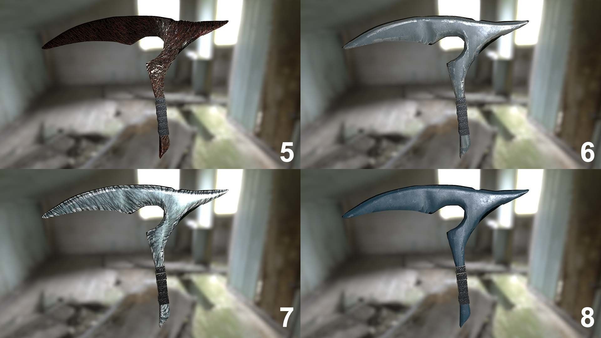 3D model Kama - traditional asian weapon and farming tool VR / AR / low ...