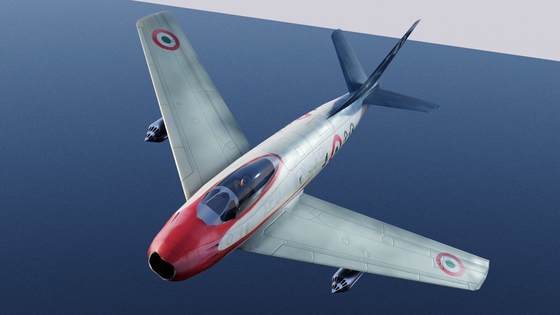 3D model North American F-86 Sabre VR / AR / low-poly | CGTrader