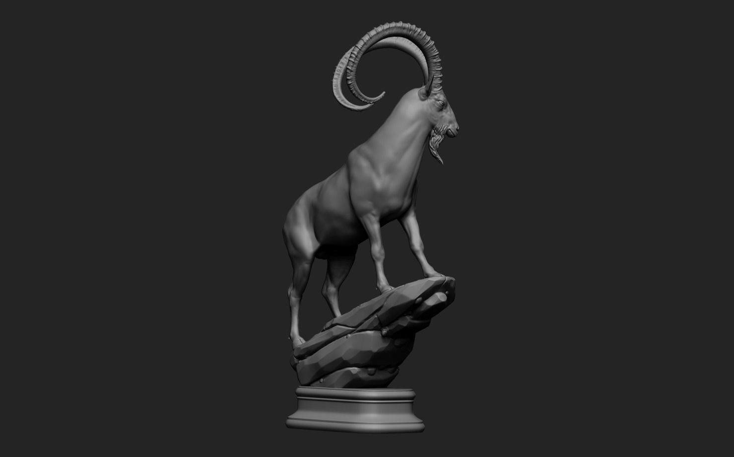 Ibex Statue 3D model 3D printable | CGTrader