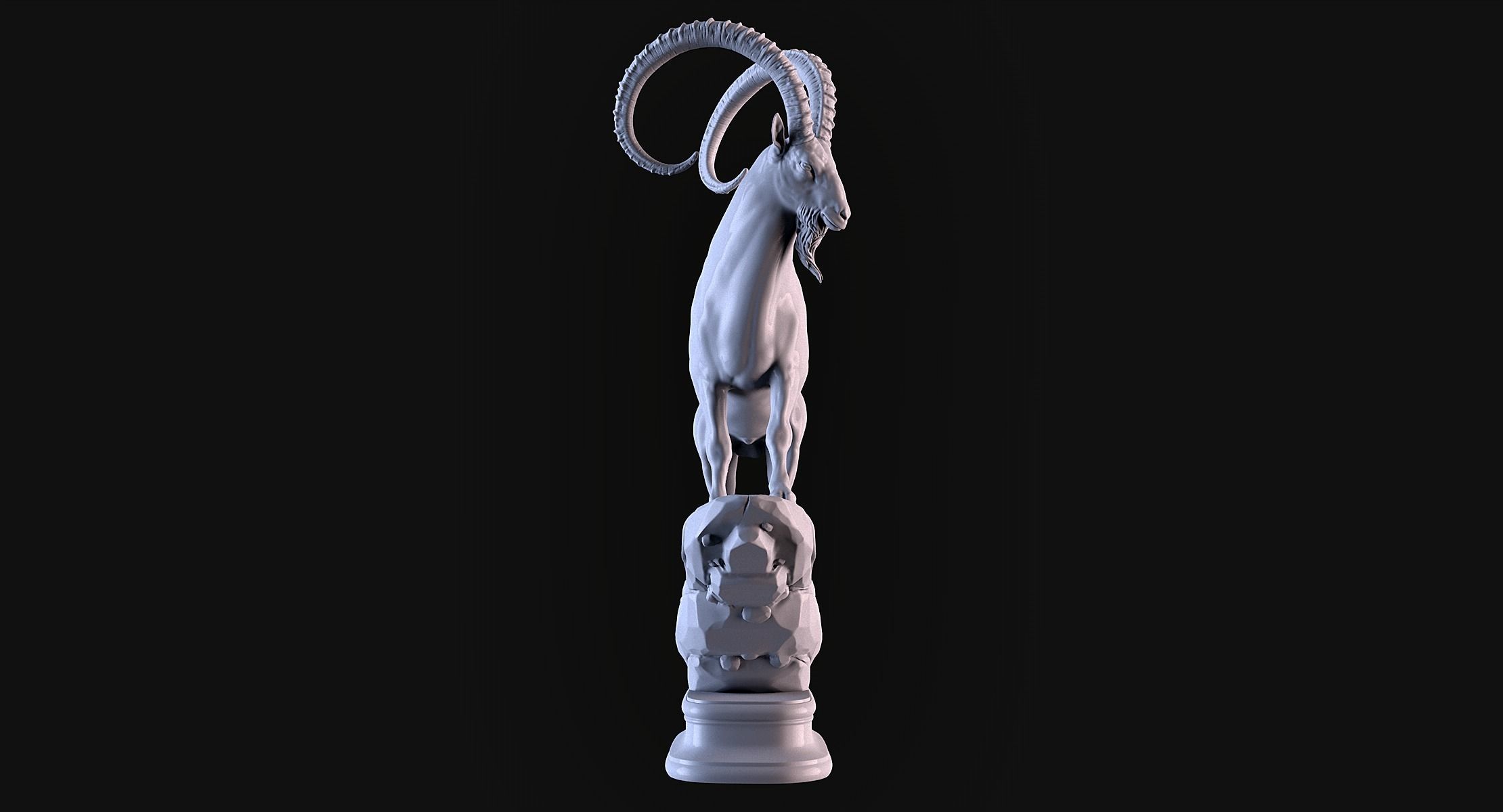 Ibex Statue 3D model 3D printable | CGTrader