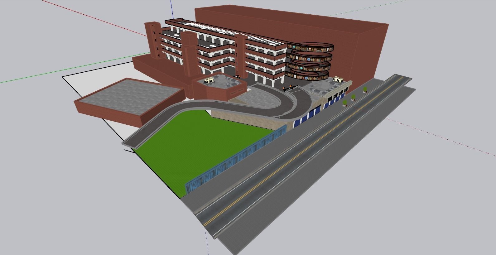 Library parking lot 3D model | CGTrader