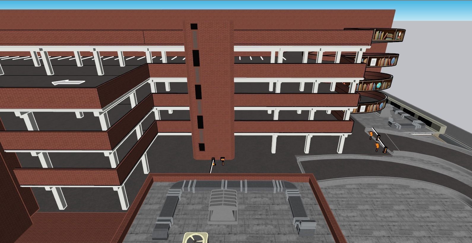 Library parking lot 3D model | CGTrader