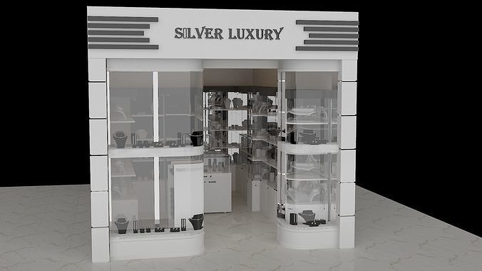 silver luxury 3D model | CGTrader