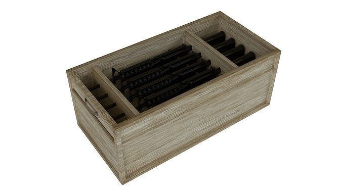 M4 Rifle Transport Wood Box 3D model | CGTrader