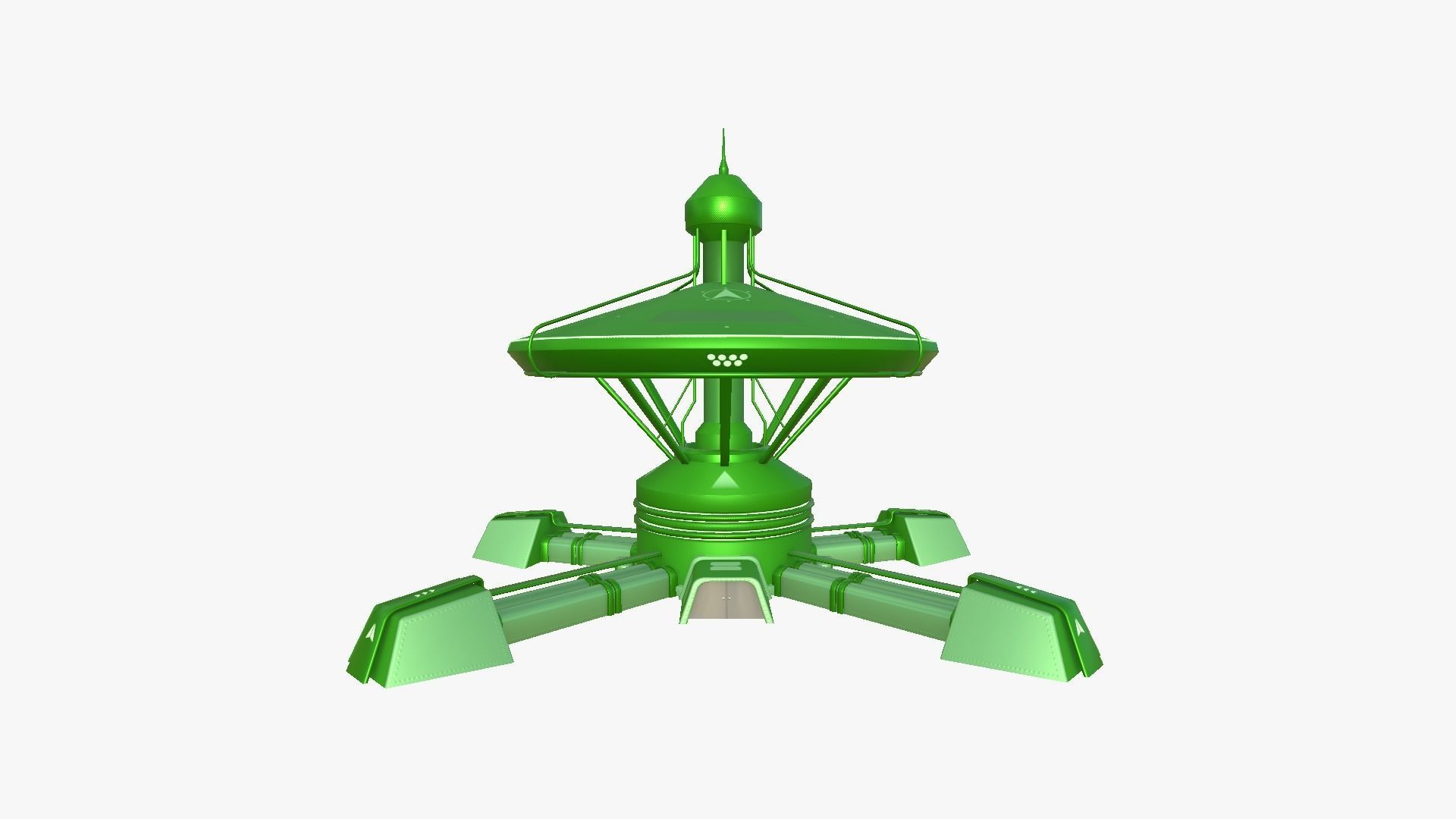 3D model SciFi Facility C06 Green - Sci Fi Exterior Design VR / AR ...