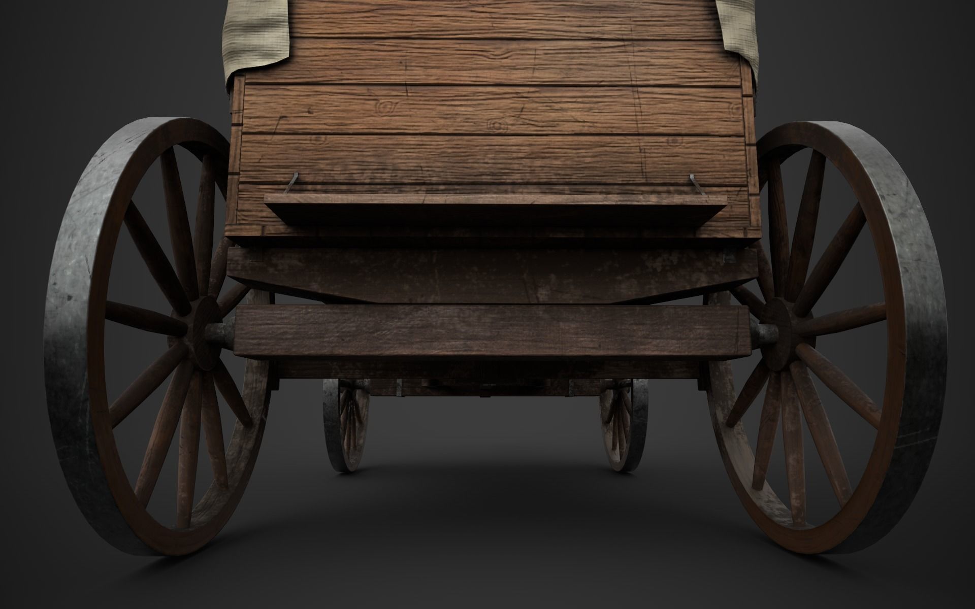 3D model Old Covered Wagon VR / AR / low-poly | CGTrader
