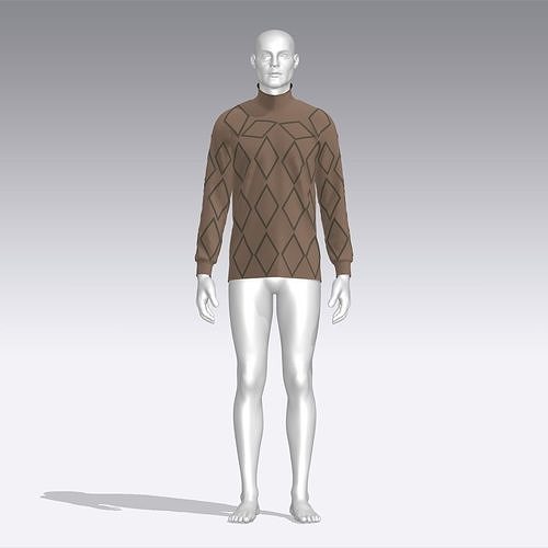 3D model Sweater mannequin wearing VR / AR / low-poly | CGTrader