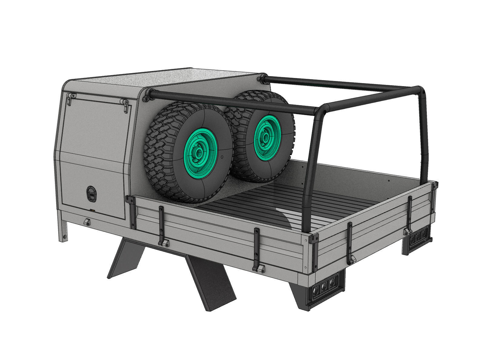 TOYOTA LAND CRUISER LC 75 OFF ROAD RC BODY FOR 1 TO 10 SCALE 3D model ...