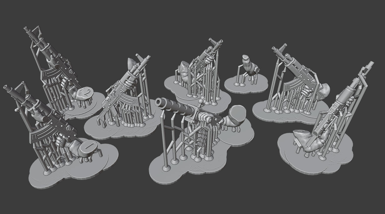 Hive-City Guard Blooded and Cultist Kill Team Bits 3D model 3D printable | CGTrader