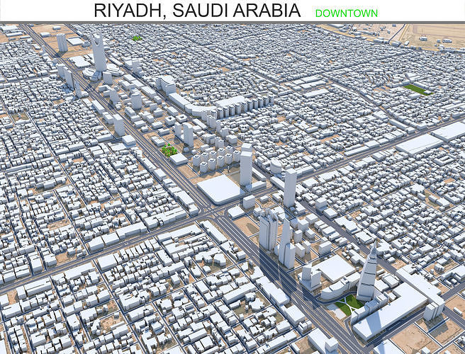 3D model Riyadh Downtown Saudi Arabia VR / AR / low-poly | CGTrader