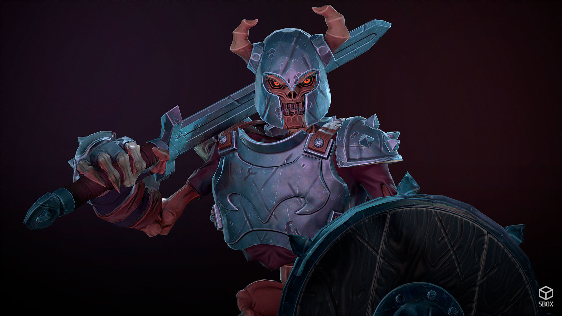 3D model Fantasy Skeleton Warrior 1 Game Ready 3D model VR / AR / low ...