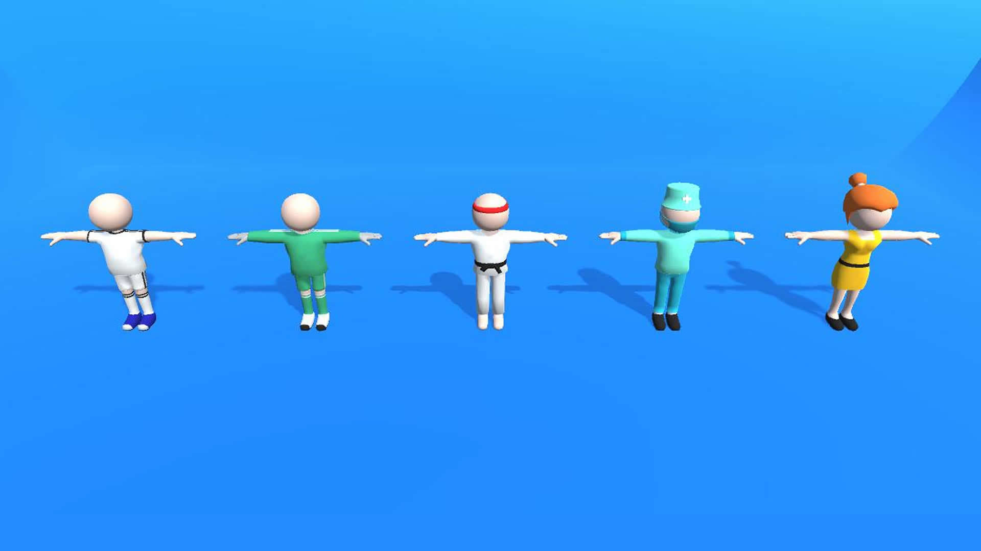 3D model Lowpoly Stickman Characters HyperCasual Jobs - Sports-Boy ...