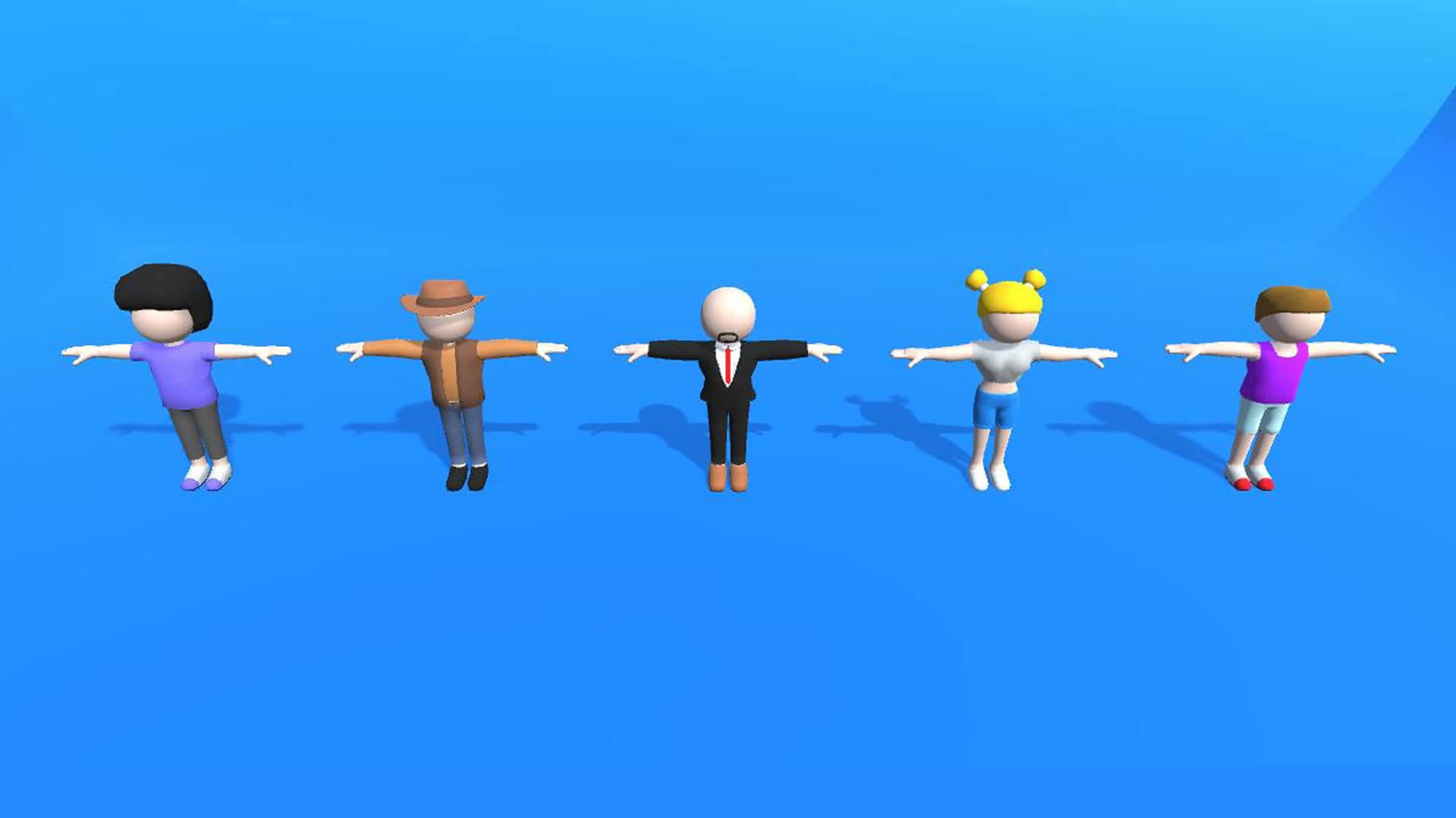 3D model Lowpoly Stickman Characters HyperCasual Jobs - Sports-Boy ...