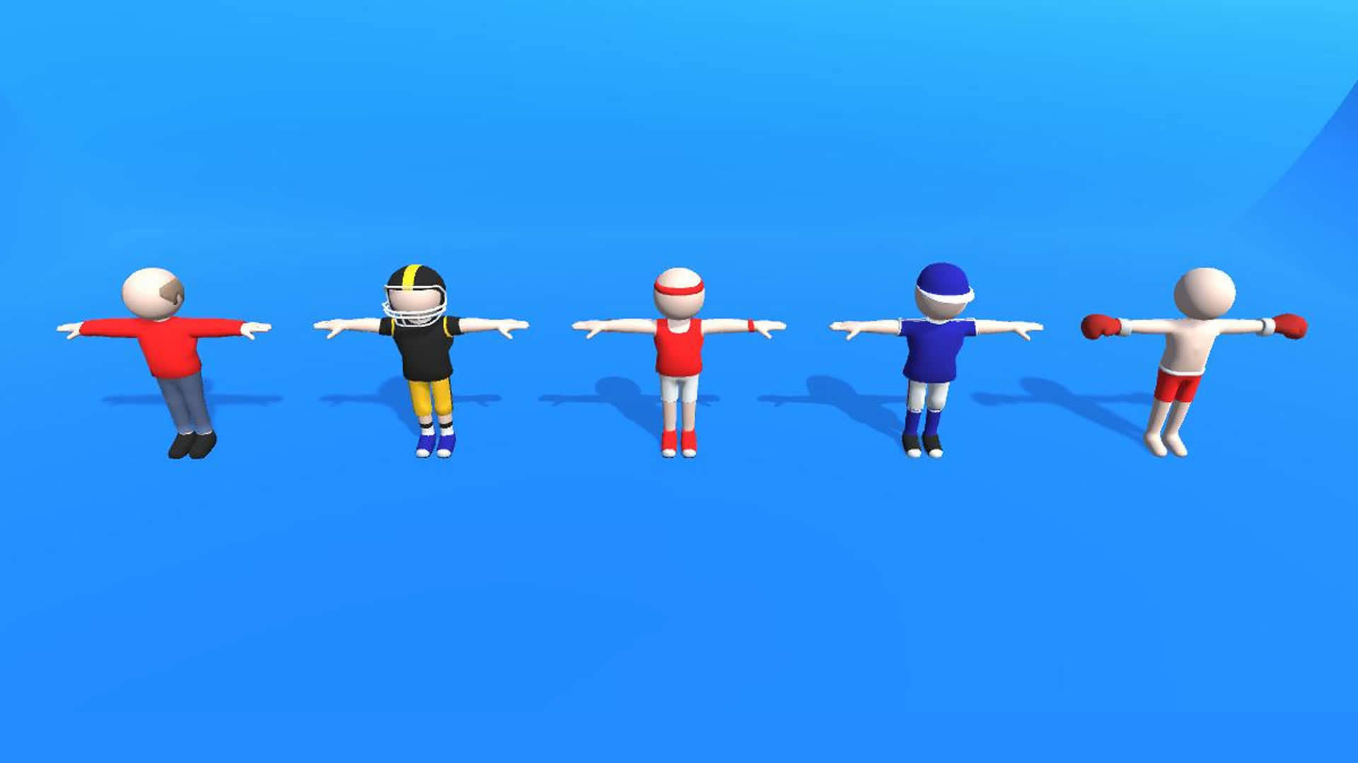 3D model Lowpoly Stickman Characters HyperCasual Jobs - Sports-Boy ...