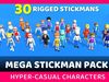 3D model Lowpoly Stickman Characters HyperCasual Jobs - Sports-Boy ...
