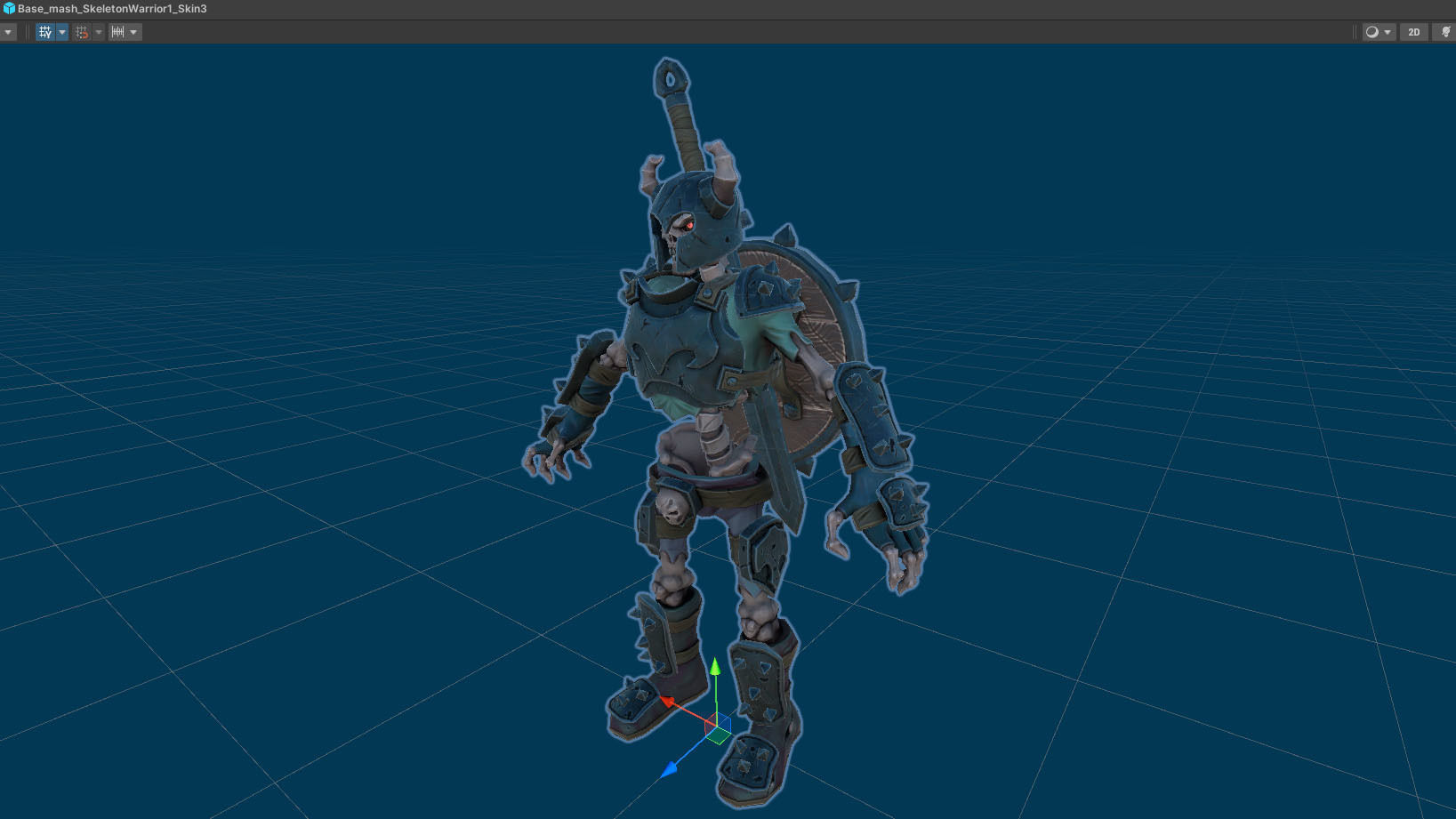 3D model Low-poly game ready models of the characters SkeletonsPack1 VR ...